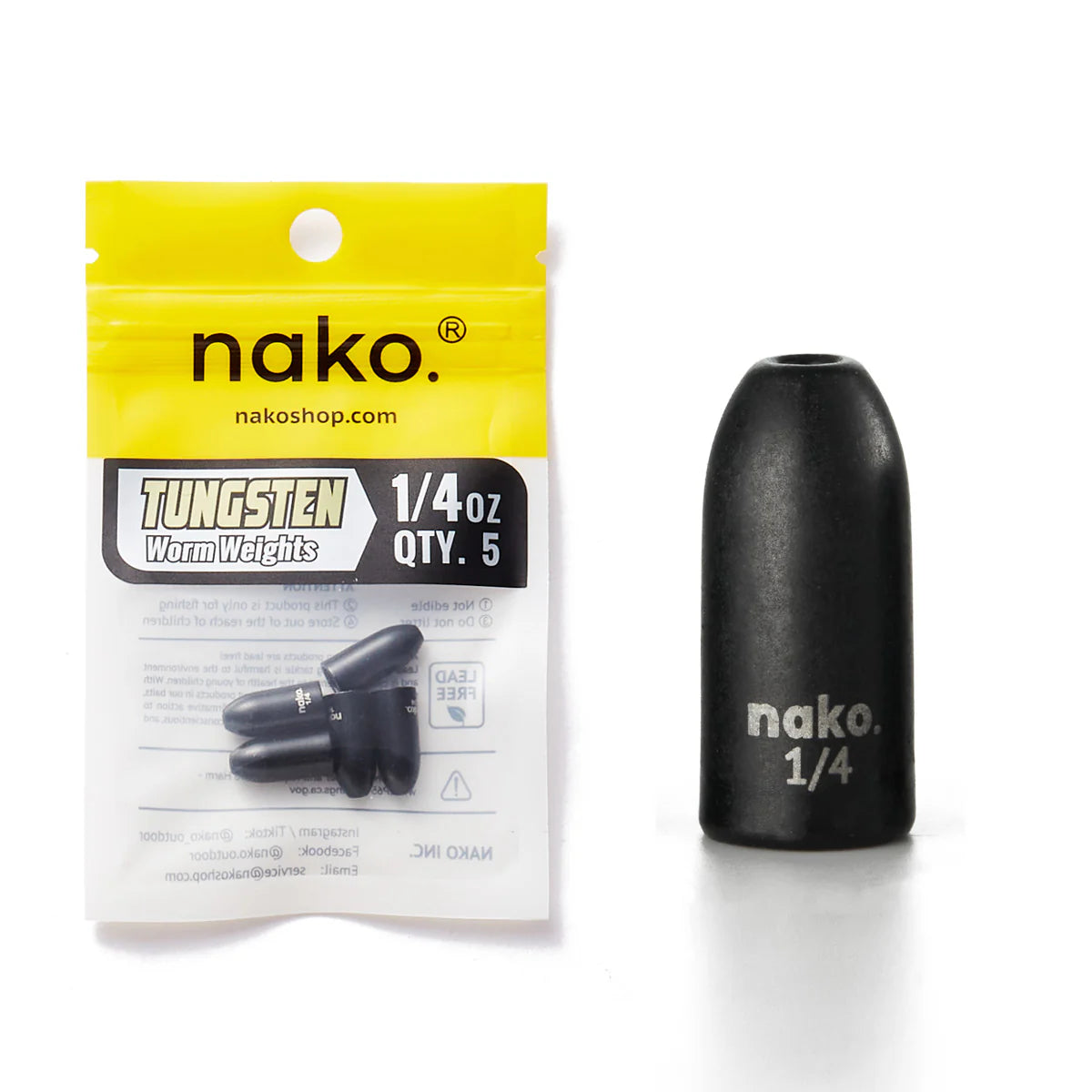 Nako Tungsten Worm Weights – Fish 'N Stuff